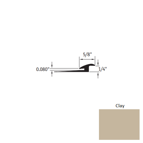 Tarkett Johnsonite 09 Clay PVC Slim Line Transition | Lowest Price ...