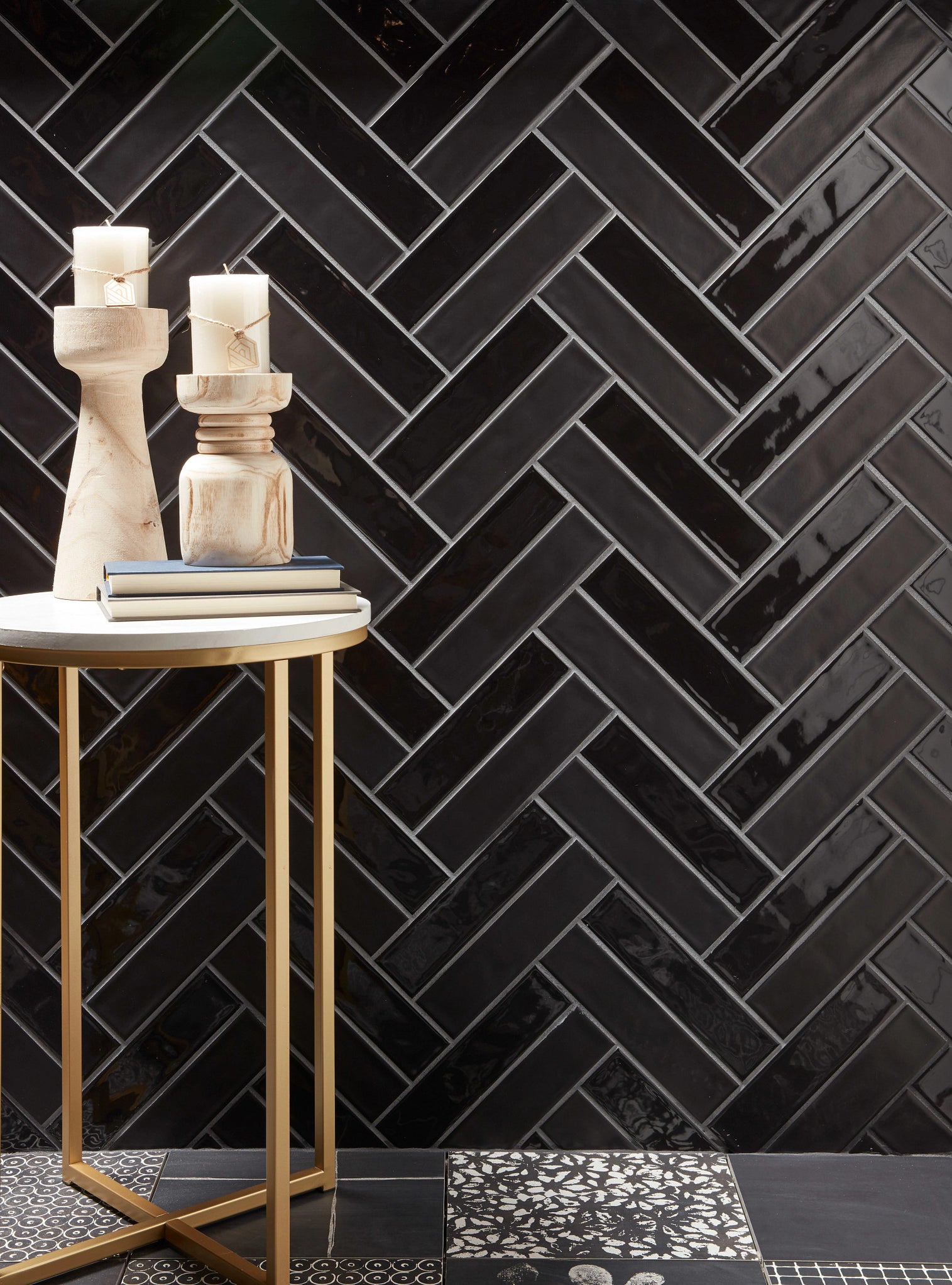 Arizona Tile Concerto Black Glossy Porcelain Tile | Lowest Price ...
