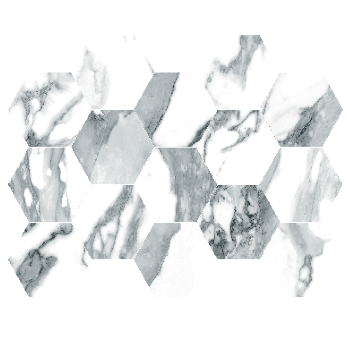 Happy Floors Crash Blanco Natural & Polished Porcelain Mosaic — Stone ...