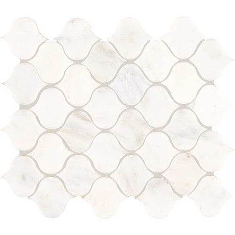 Daltile Marble M190 First Snow Elegance Polished Marble Mosaic — Stone ...