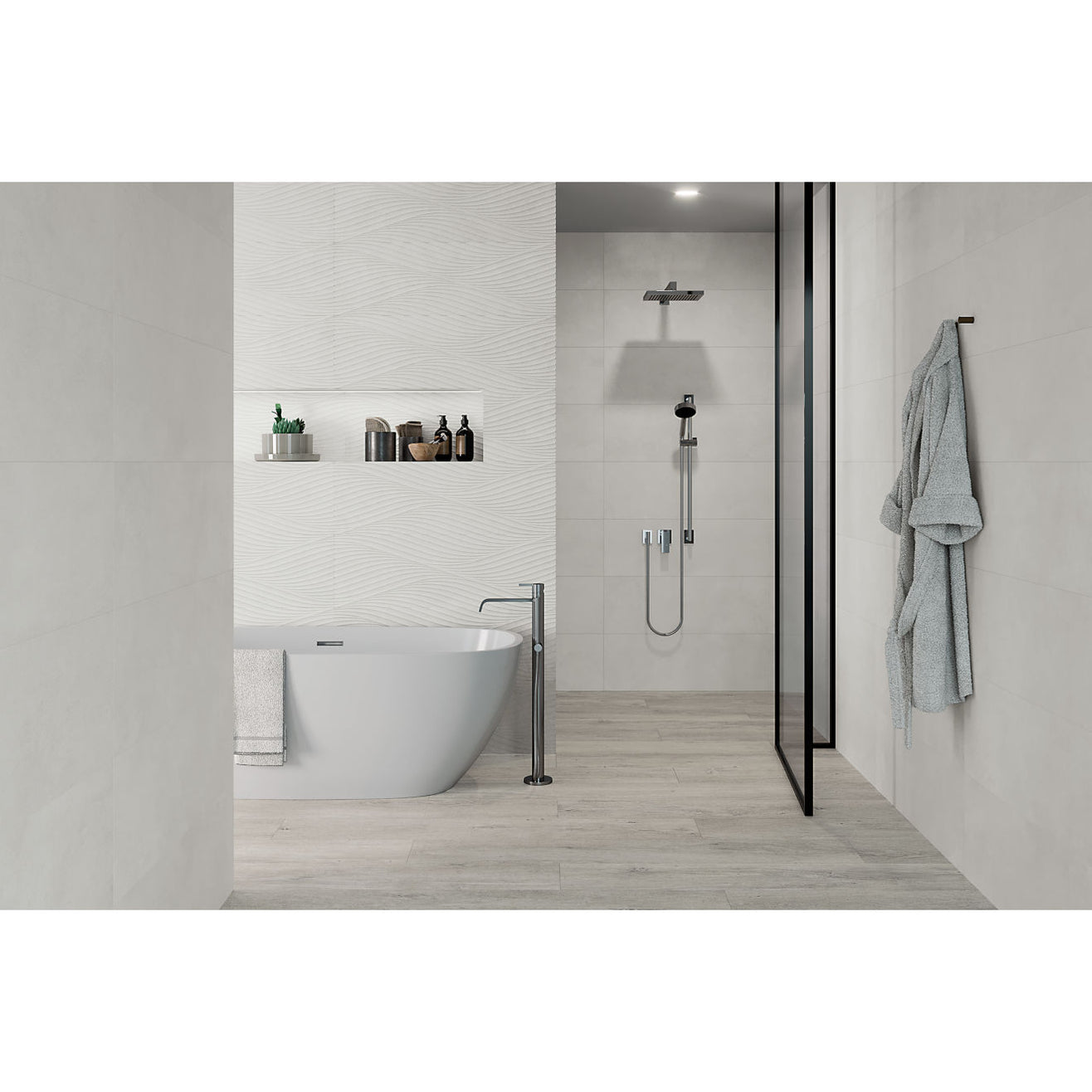 Bedrosians Donna SIL Silver Wave Deco Matte Ceramic Tile — Stone & Tile ...