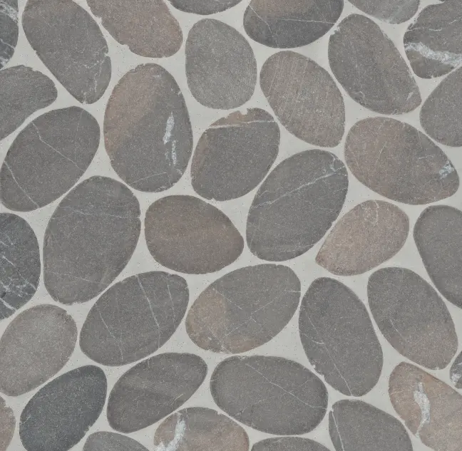 Bedrosians Waterbrook DG Dark Grey Jumbo Sliced Pebble Natural Stone ...