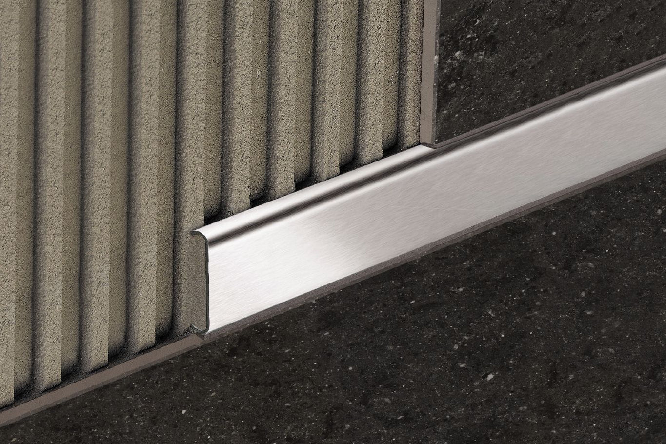Schluter Systems Designline Satin Brass Anodized Aluminum Metal Border ...