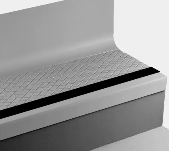 Tarkett Johnsonite Platinum Angle Fit Stair Tread with Riser — Stone ...