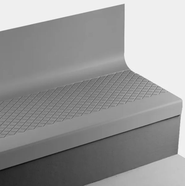 Tarkett Johnsonite Shark Fin Angle Fit Stair Tread with Riser — Stone ...