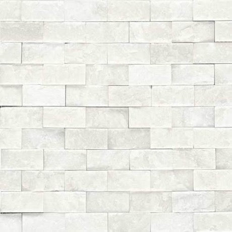 Daltile Marble M190 First Snow Elegance Split Face Marble Mosaic ...