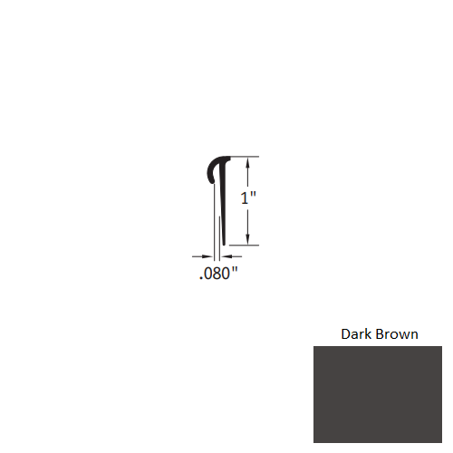 Tarkett Johnsonite 44 Dark Brown PVC Self Stick Cove Cap — Stone & Tile ...