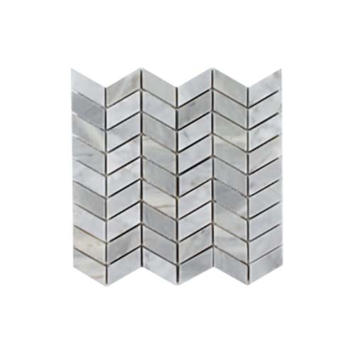 Full Sheet Sample - Metropolitan Deep Blue Deco Chevron Marble Mosaic ...