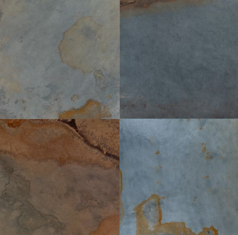 Full Tile Sample - Earth Slate Tile - 16" x 16" x 1/2" Natural Cleft F ...