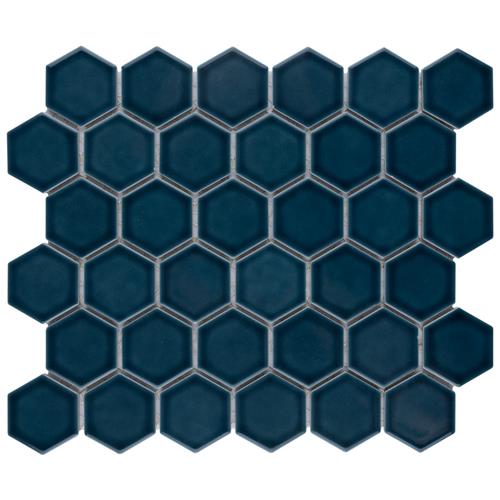 Somer Tile Tribeca Blue Glossy Porcelain Mosaic | Lowest Price — Stone ...