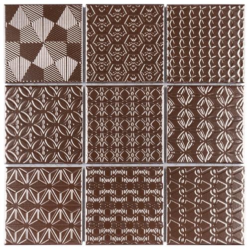 Somer Tile Spirit Copper Glossy Porcelain Mosaic | Lowest Price — Stone ...