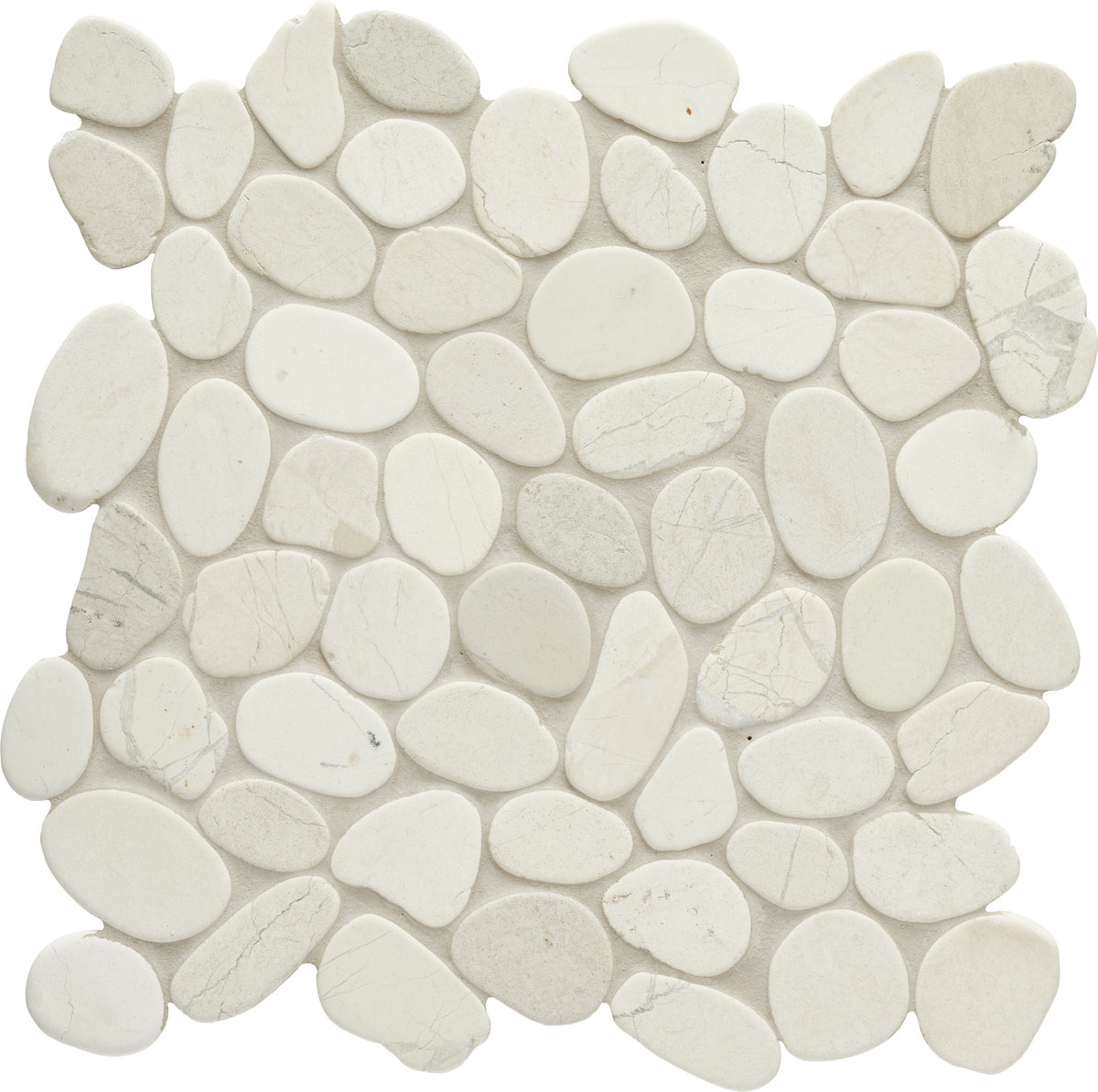 Arizona Tile Ivory Flat Matte Pebble Mosaic | Lowest Price — Stone ...