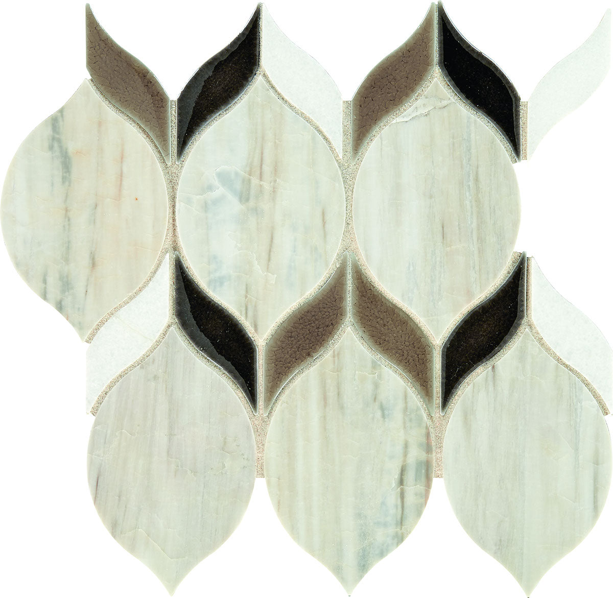 Daltile Fonte DA49 Pier White Blend Polished Marble Mosaic — Stone ...