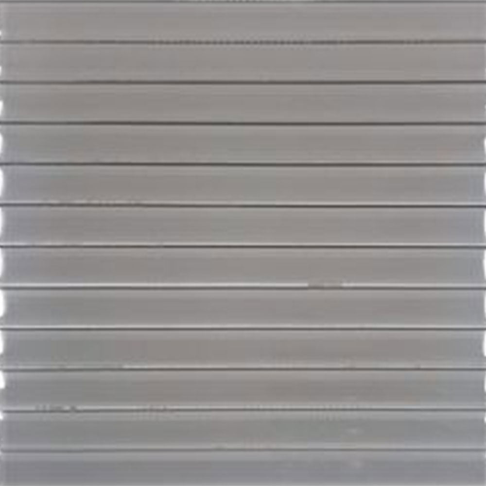 Full Sheet Sample - Aquatica Earth Gray Deco Glass Mosaic - 1" x 12" x ...