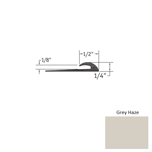 Tarkett Johnsonite 24 Grey Haze PVC Slim Line Transition — Stone & Tile ...