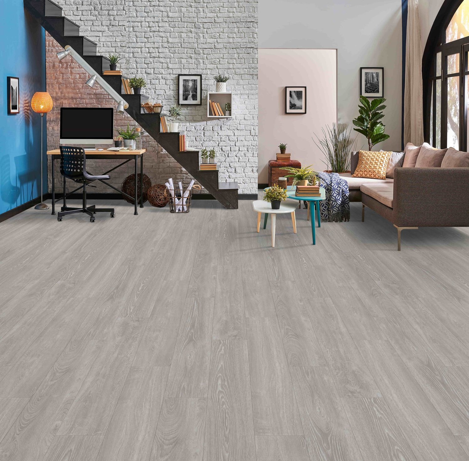 Happy Feet All Star Grey Ice Urethane Luxury Vinyl Plank — Stone & Tile ...