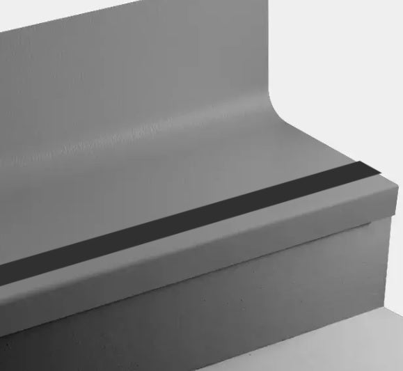 Tarkett Johnsonite Black Angle Fit Stair Tread with Riser — Stone ...