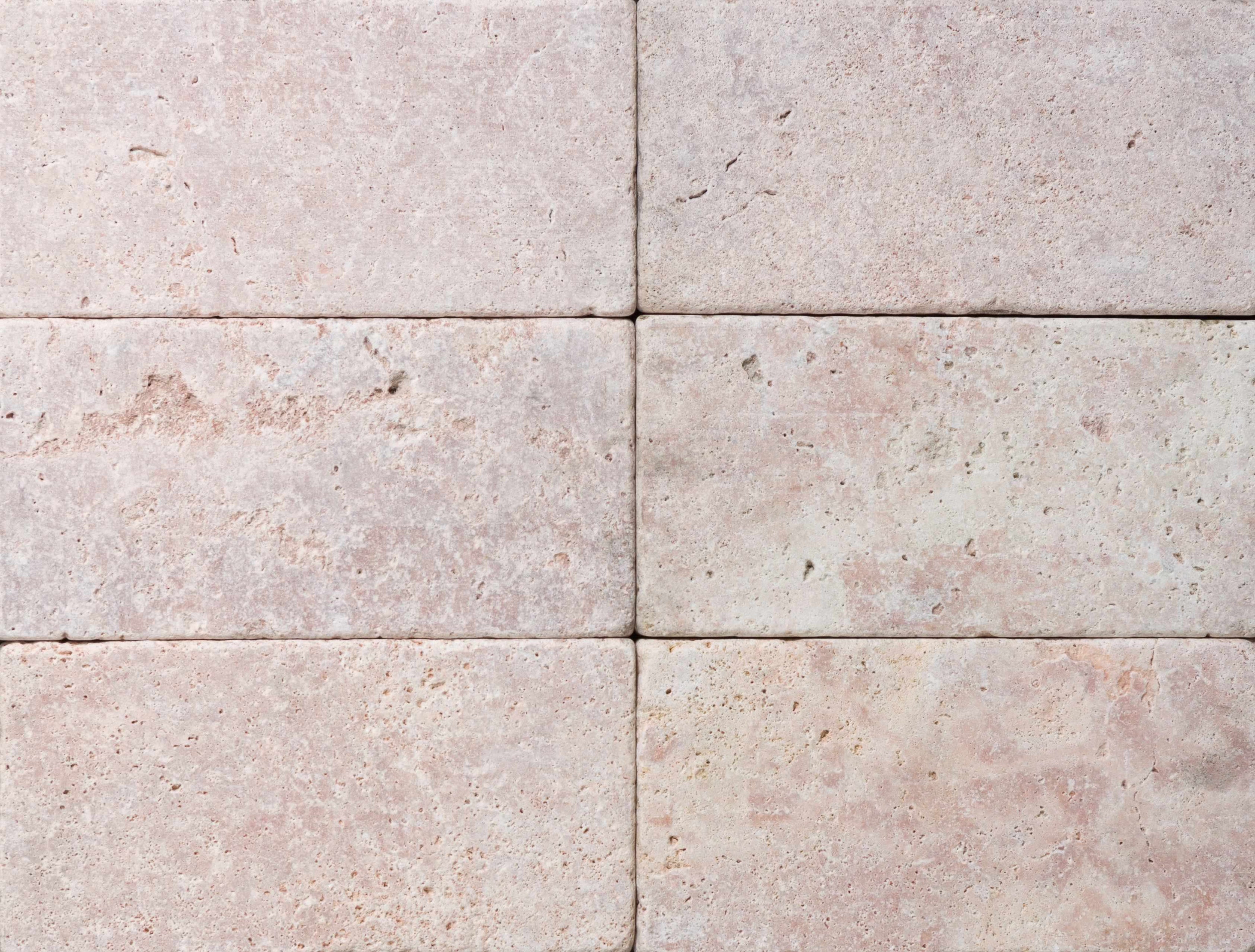 Farini Pink Travertine Paver - Unfilled & Honed | Lowest Price — Stone ...