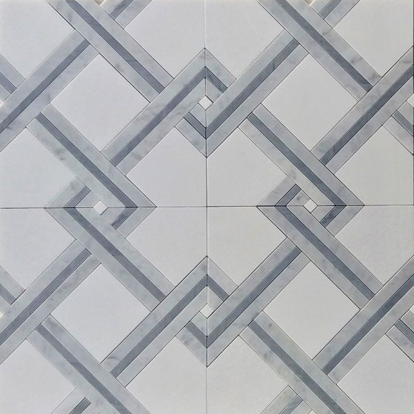Harlow Flurry Polished Marble Mosaic | Lowest Price — Stone & Tile ...