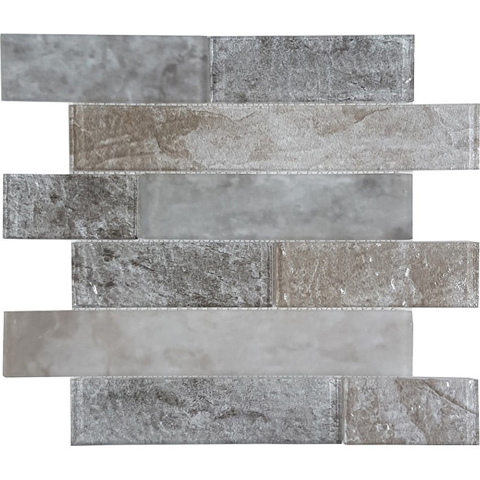 Tesoro Revere Hazel / Natural Blend Deco Glossy & Matte Glass Mosaic ...