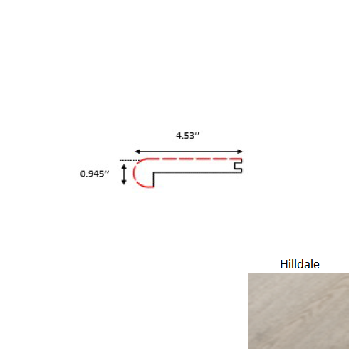 HF Designs Aquaproof Hilldale Embossed Round Flush Stair Nose — Stone ...