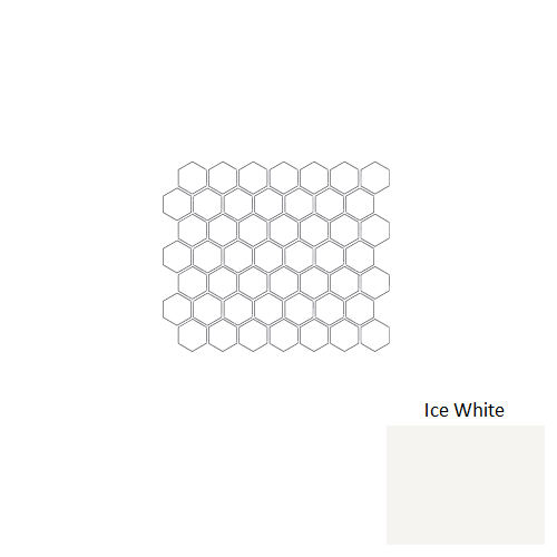 American Olean Color Story Mosaic 0025 Ice White Glossy Ceramic Mosaic ...