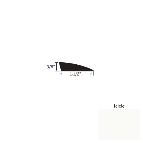 Tarkett Johnsonite 08 Icicle PVC Reducer | Lowest Price — Stone & Tile ...