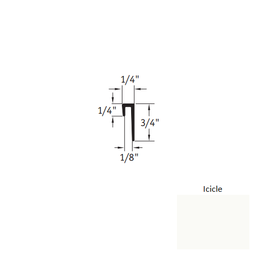 Tarkett Johnsonite 08 Icicle PVC Square Top Cove Cap | Lowest Price ...