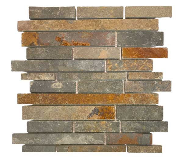 Imperial Multicolor Natural Cleft Face, Gauged Back Slate Mosaic ...