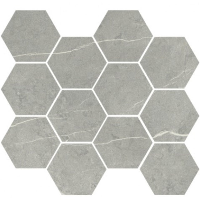 Eleganza Italian Marble Moderne Pietra Silver Matte Porcelain Mosaic ...