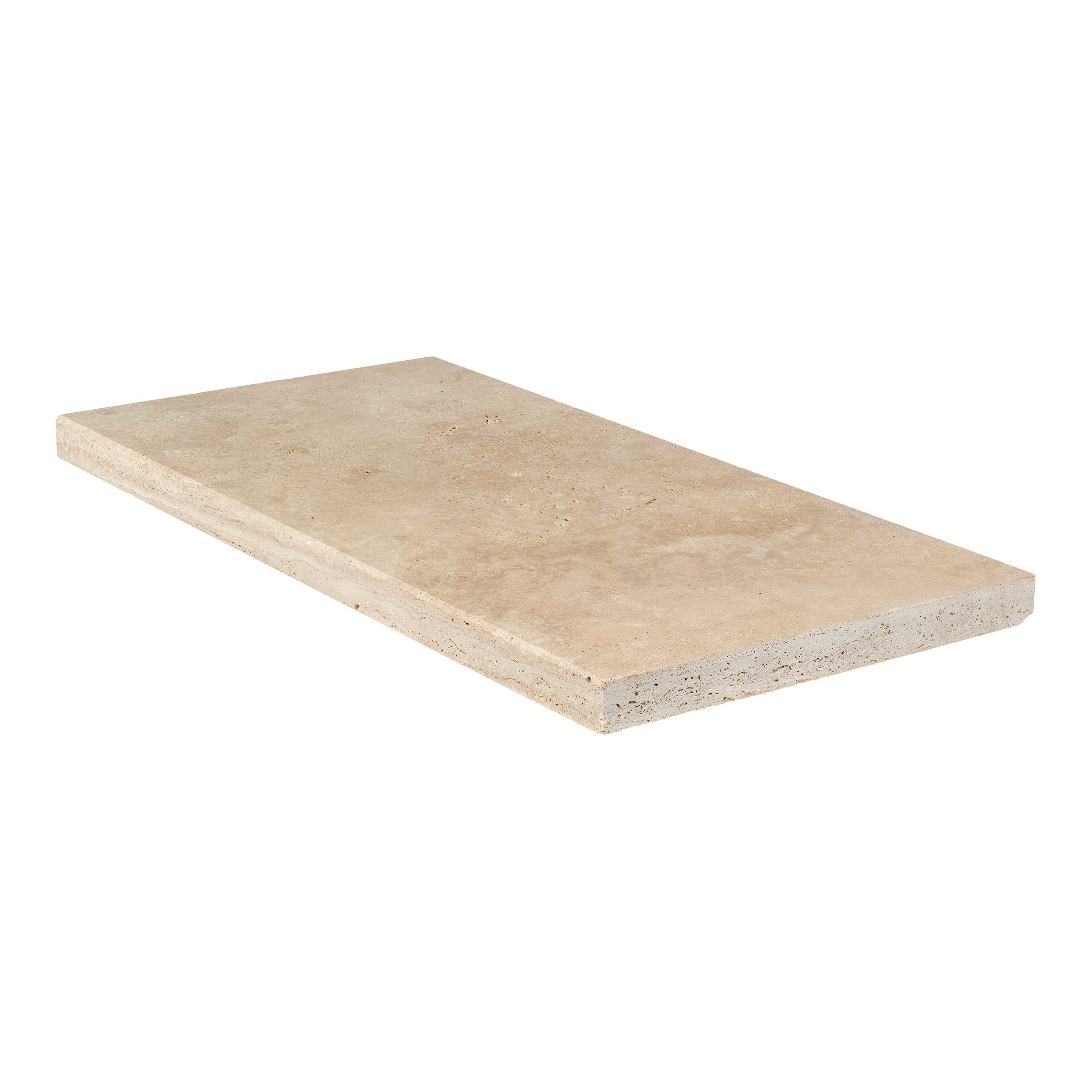 Ivory Travertine Modern Edge Pool Coping - Filled & Honed — Stone ...