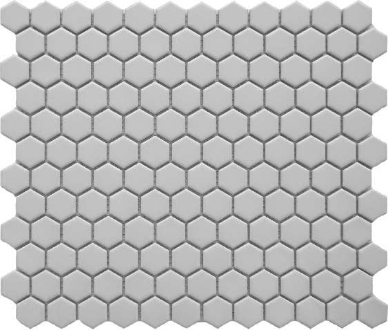 Kertiles Hexaone Grey Glossy Porcelain Mosaic | Lowest Price — Stone ...