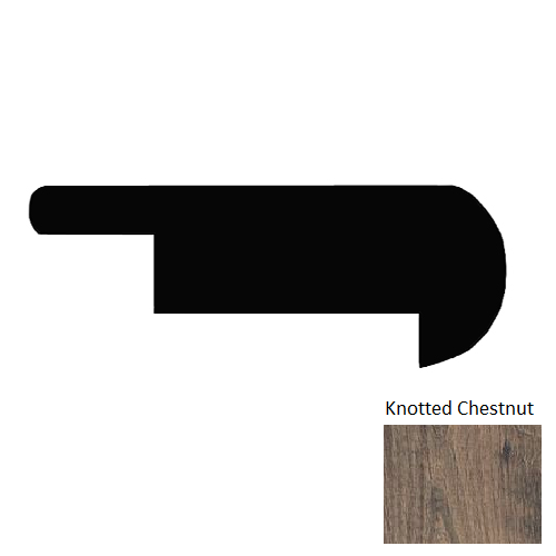 Mohawk Rare Vintage 03W Knotted Chestnut Prefinished Overlap Stair Nose ...