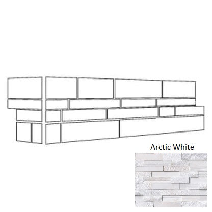 MSI Rockmount Stacked Stone Panels Arctic White Marble Ledgestone ...