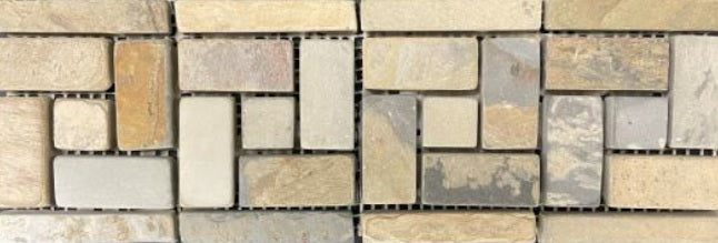 Autumn Mist Tumbled Slate Border | Lowest Price — Stone & Tile Shoppe, Inc.