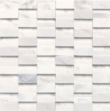 Daltile Stone a la Mod M313 Contempo White High Low Random Mosaic — Stone & Tile Shoppe, Inc.