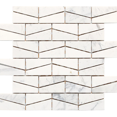 Daltile Stone a la Mod M313 Contempo White Natural Stone Mosaic — Stone ...