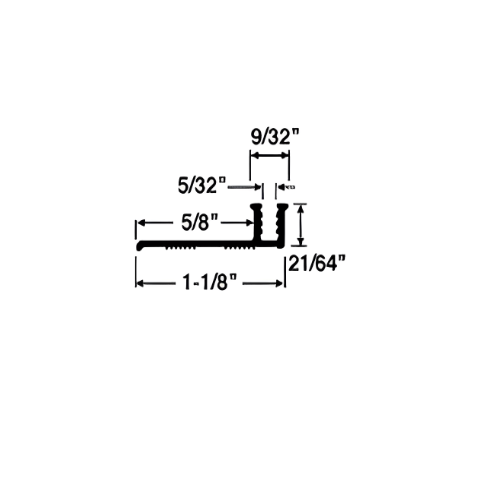Tarkett Johnsonite 00 Unfinished Aluminum Pinless Contour Track Base ...