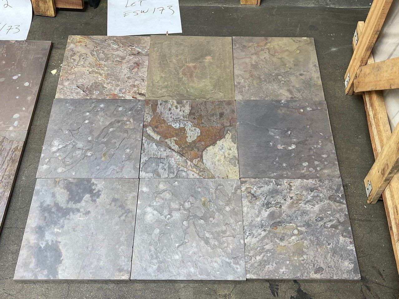 Multi-Color Classic Natural Cleft Face Gauged Back Slate Tile — Stone ...