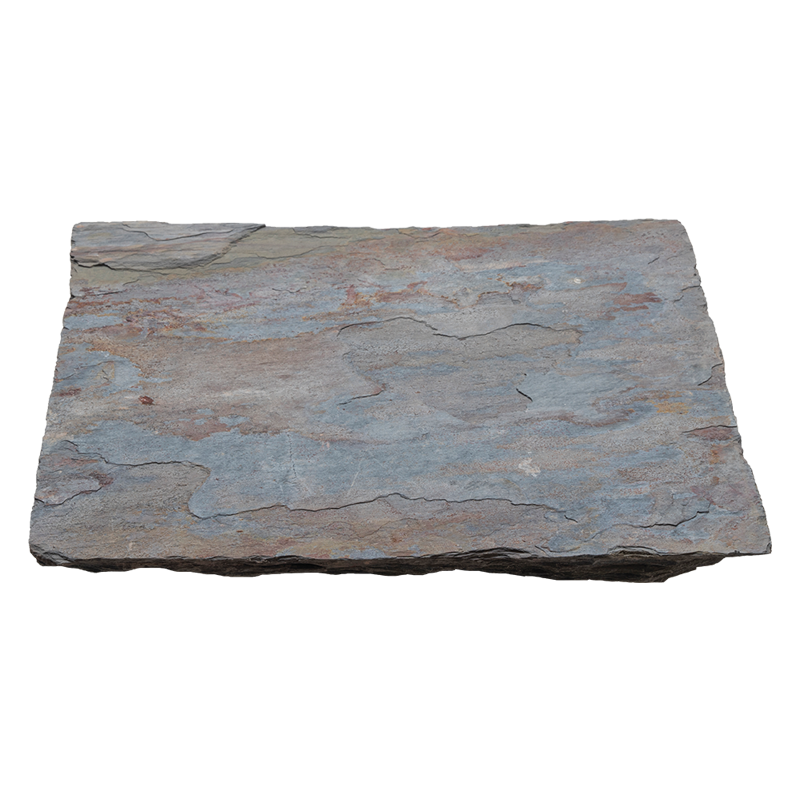 Multi Color Classic Square Natural Cleft Slate Stepping Stone — Stone ...