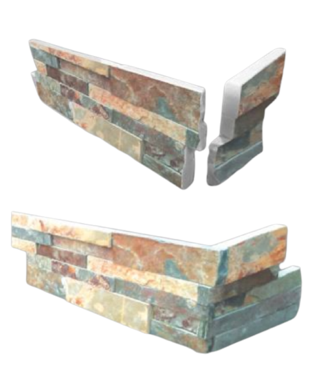 Multi Color Natural Cleft Slate Ledgestone Corner | Lowest Price ...
