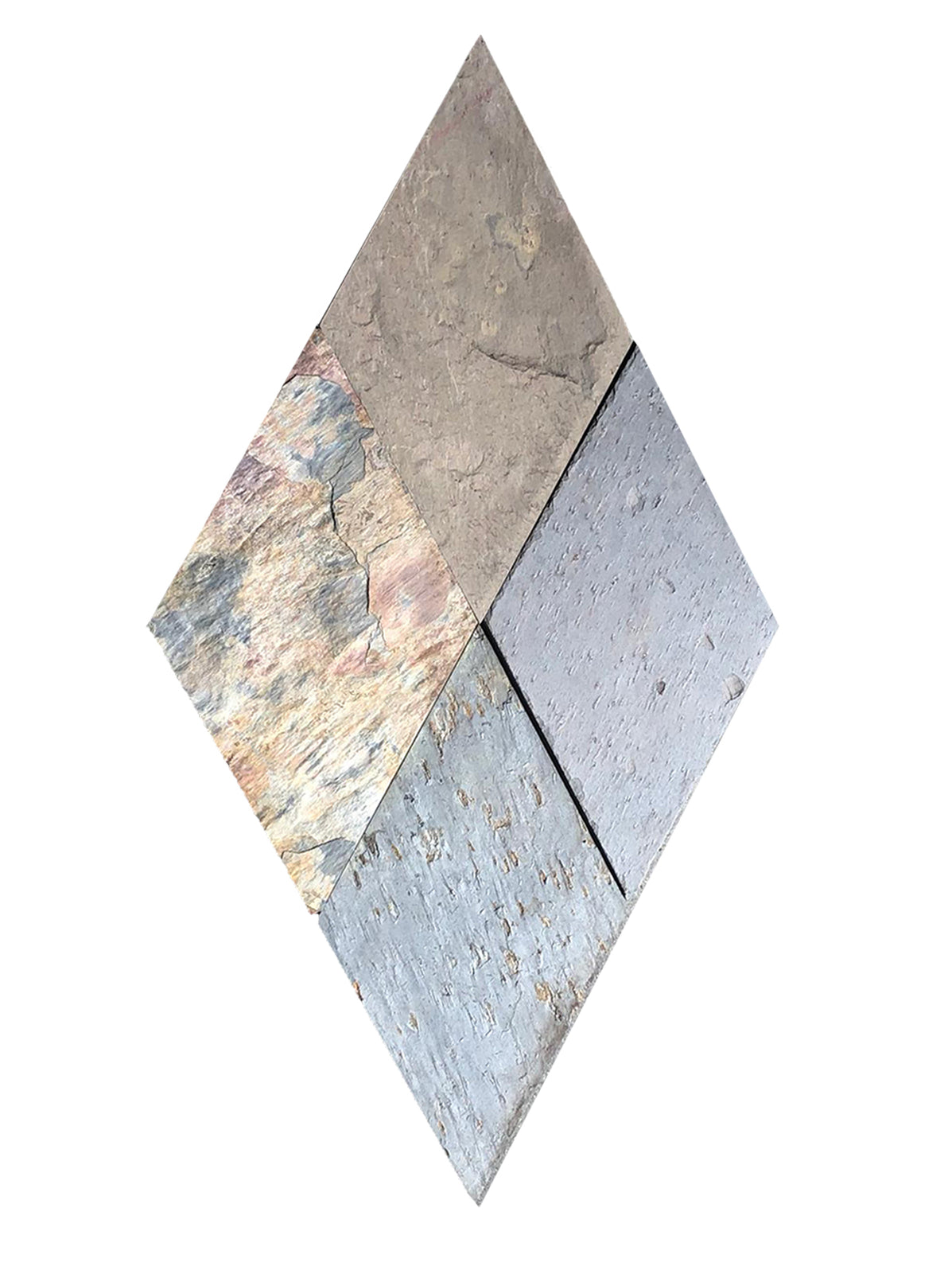 Multi-Color Classic Natural Cleft Face Gauged Back Slate Tile — Stone ...