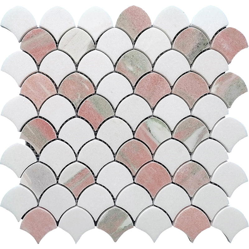 Mir Norway Thassos / Norway Rose Polished Marble Mosaic | Lowest Price ...
