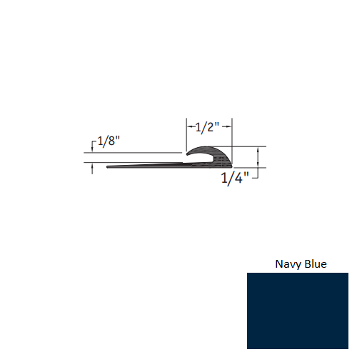 Tarkett Johnsonite 18 Navy Blue PVC Slim Line Transition — Stone & Tile ...