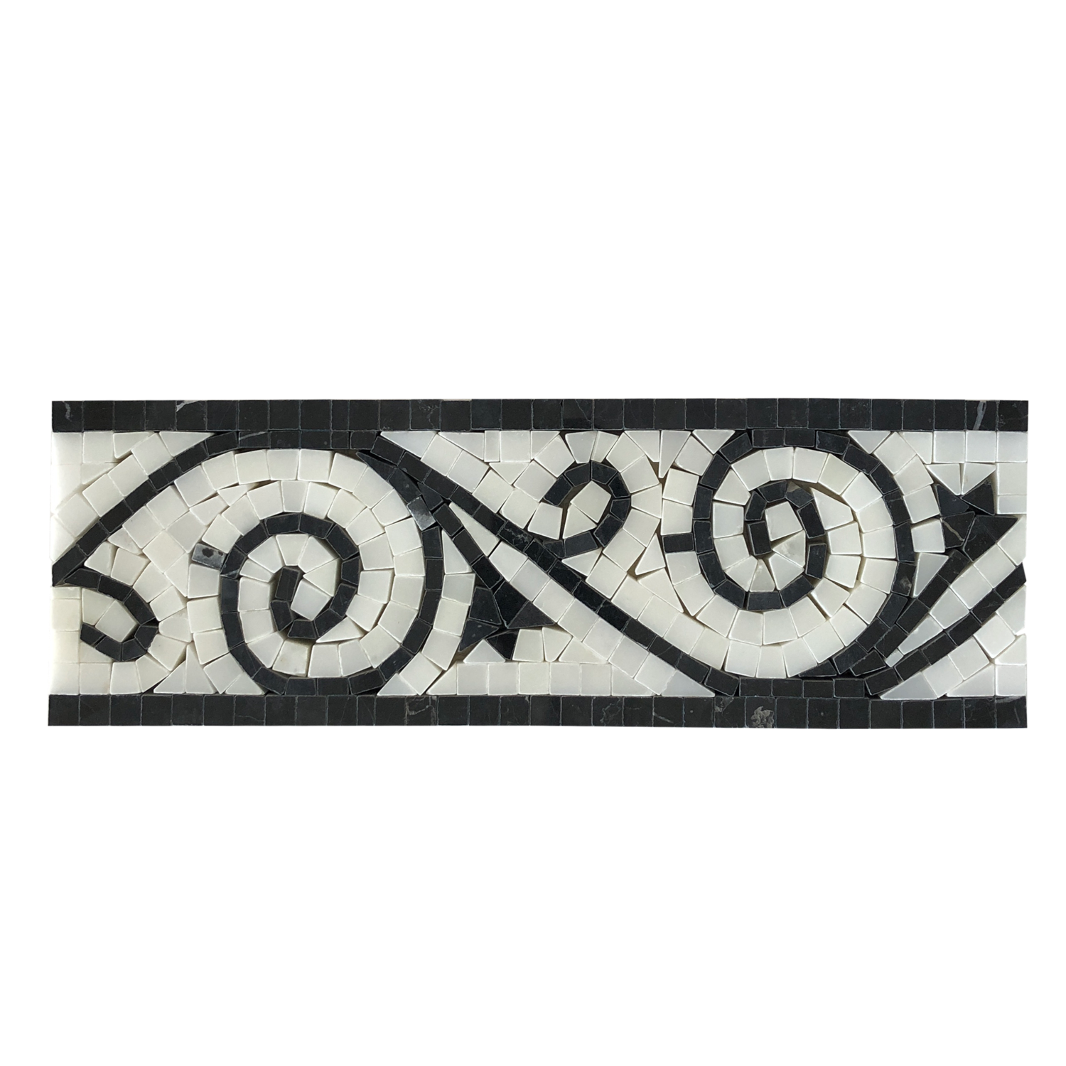 Nero Marquina & Pure White Polished Marble Border | Lowest Price ...