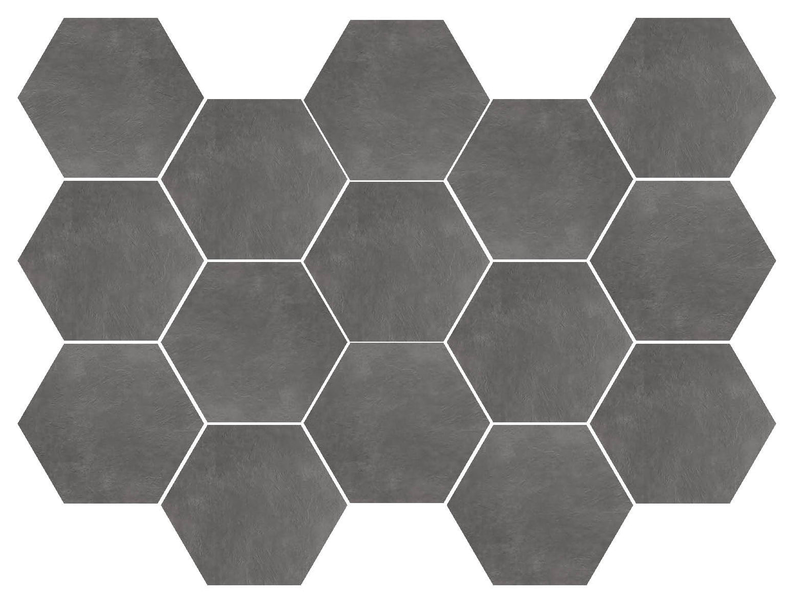 Happy Floors Newton Graphite Natural & Semi Polished Porcelain Mosaic ...