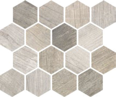Full Sheet Sample - Palm Onix Hexagon Porcelain Mosaic - 3" x 3" Matte ...