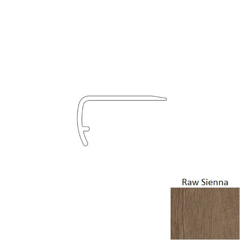 Shaw 00825 Raw Sienna ArmourBead Overlap Stair Nose With Molding Track ...