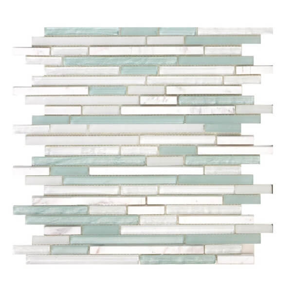 Happy Floors SoBe Aqua Natural Marble & Glass Mosaic | Lowest Price — Stone & Tile Shoppe, Inc.