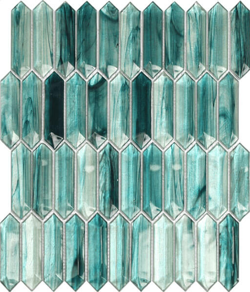 Happy Floors Tortuga Turquoise Natural Glass Mosaic | Lowest Price ...